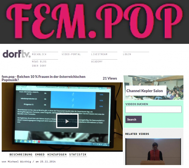 dorfTV: fem.pop im Kepler Salon | SR-Archiv